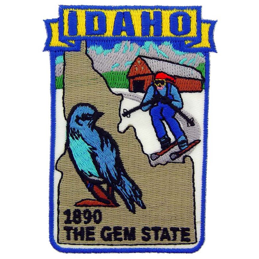 Idaho - State Historical Embroidered Iron-On Patch at Sticker Shoppe