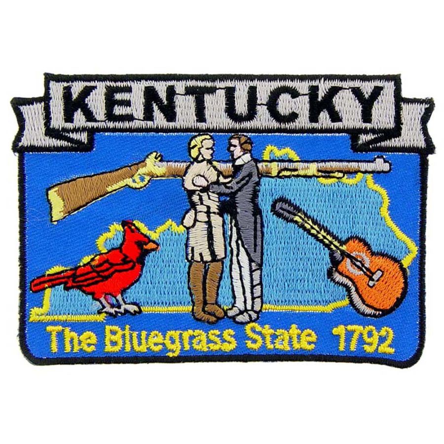 Kentucky - State Historical Embroidered Iron-On Patch at Sticker Shoppe