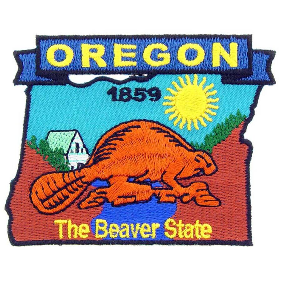 Oregon - State Historical Embroidered Iron-On Patch at Sticker Shoppe