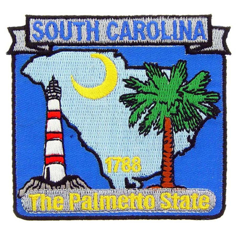 South Carolina - State Historical Embroidered Iron-On Patch at Sticker ...