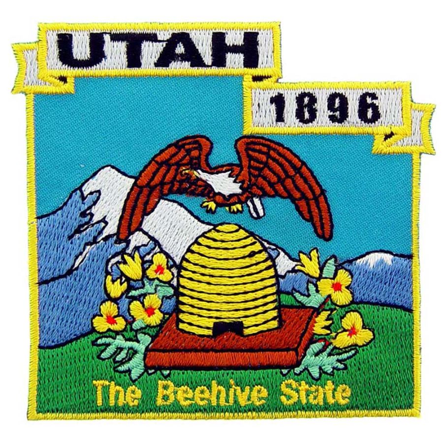 Utah - State Historical Embroidered Iron-On Patch at Sticker Shoppe
