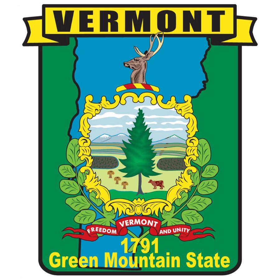Vermont - State Historical Embroidered Iron-On Patch at Sticker Shoppe