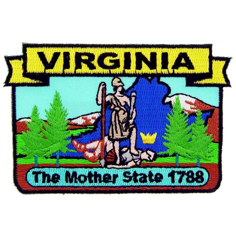 Virginia - State Historical Embroidered Iron-On Patch at Sticker Shoppe