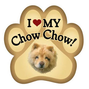 I Love My Chow Chow - Paw Magnet at Sticker Shoppe