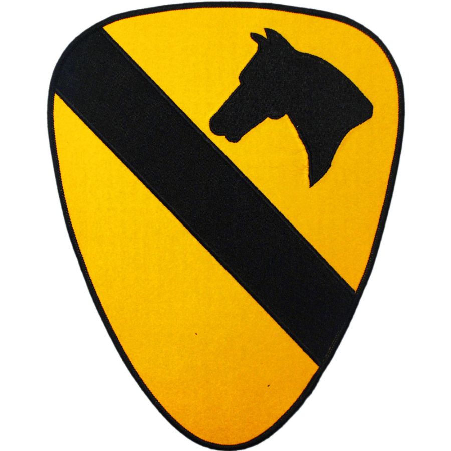 United States Army 1st Cavalry Division Logo - 10.5" Embroidered Iron ...