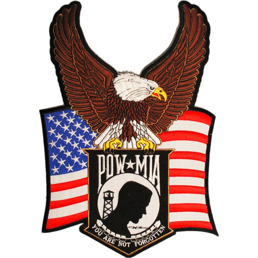 POW Eagle Flag - Embroidered Patch at Sticker Shoppe