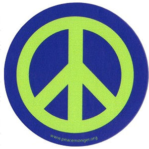 Peace Sign Symbol - Round Mini Sticker at Sticker Shoppe