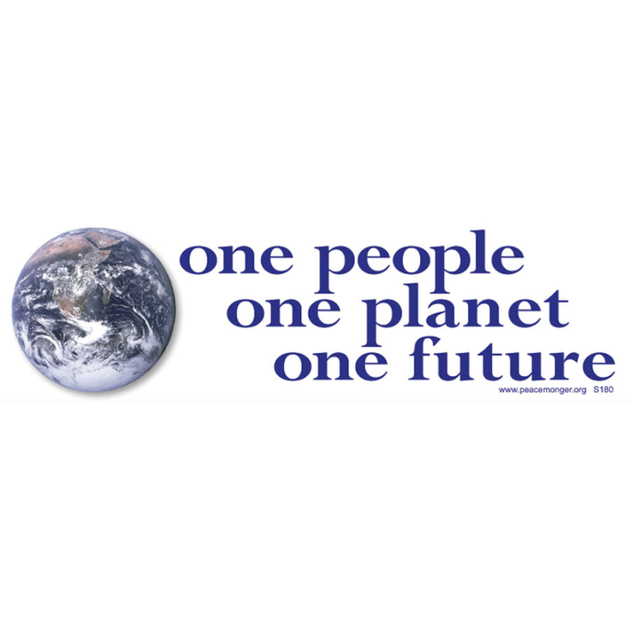 One Pople One Planet One Future - Bumper Sticker at Sticker Shoppe