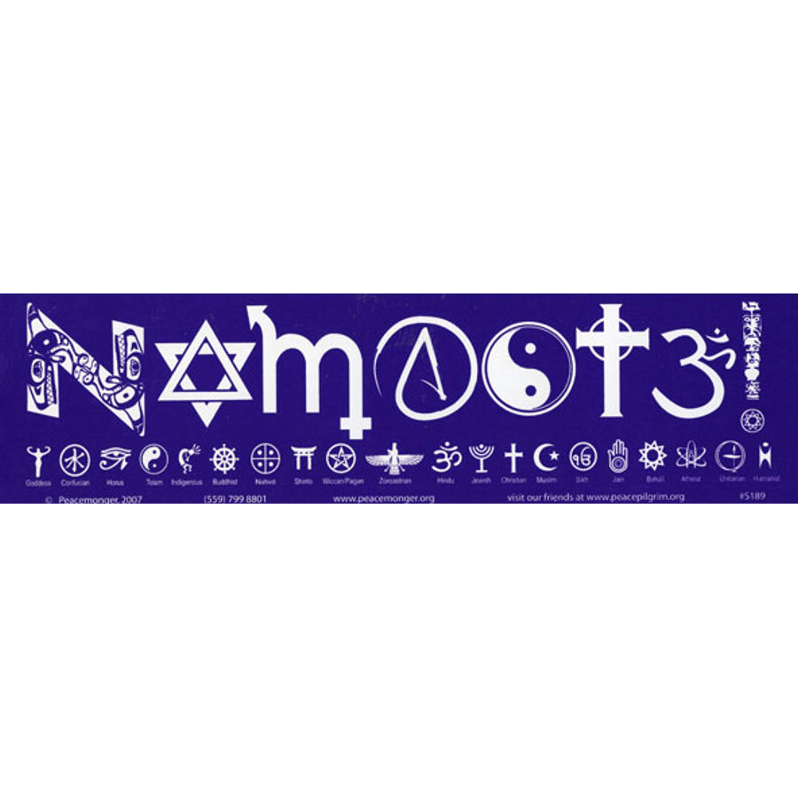 NAMASTE Symbols - Bumper Sticker at Sticker Shoppe