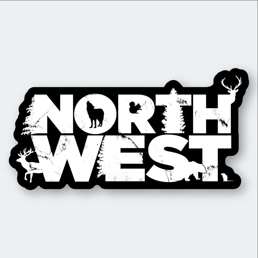 Pacific Northwest Script - Vinyl Sticker at Sticker Shoppe
