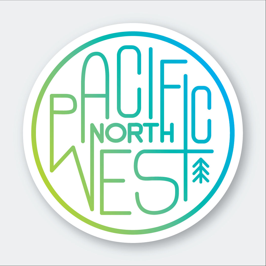 Pacific Northwest PNW Icon - Vinyl Sticker at Sticker Shoppe