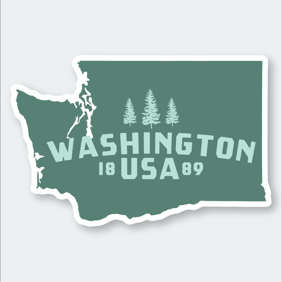 Washington USA 1889 - Vinyl Sticker at Sticker Shoppe