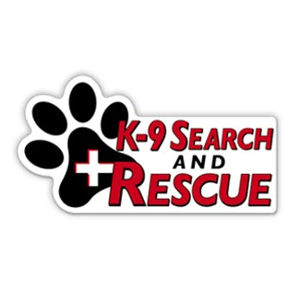K-9 Search And Rescue - Paw Transport Magnet at Sticker Shoppe