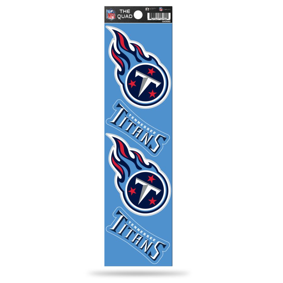 Tennessee Titans - Set Of 4 Quad Sticker Sheet at Sticker Shoppe