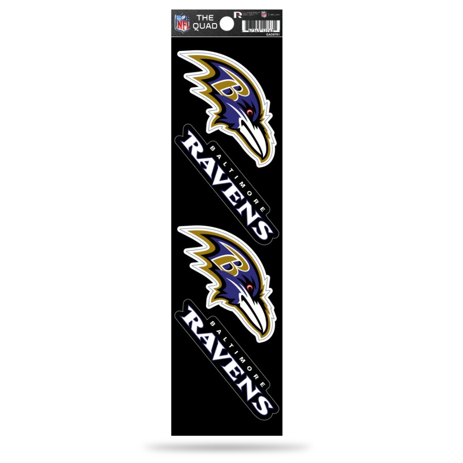 Baltimore Ravens - Set Of 4 Quad Sticker Sheet at Sticker Shoppe