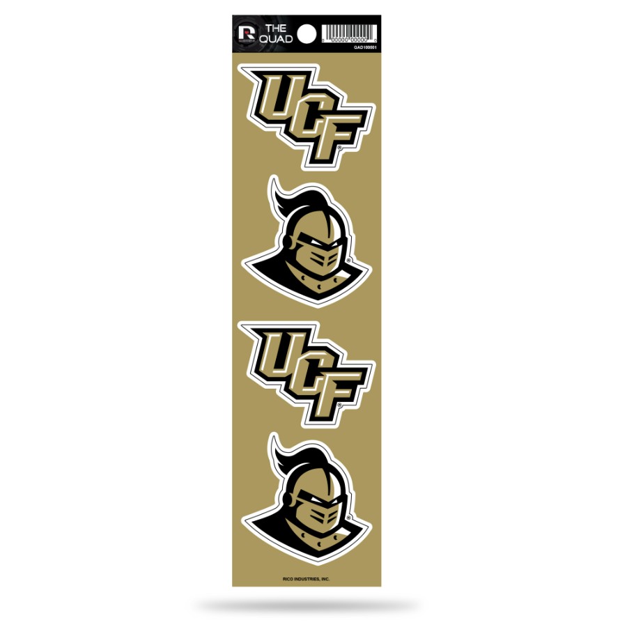 University Of Central Florida Knights - Set Of 4 Quad Sticker Sheet at ...