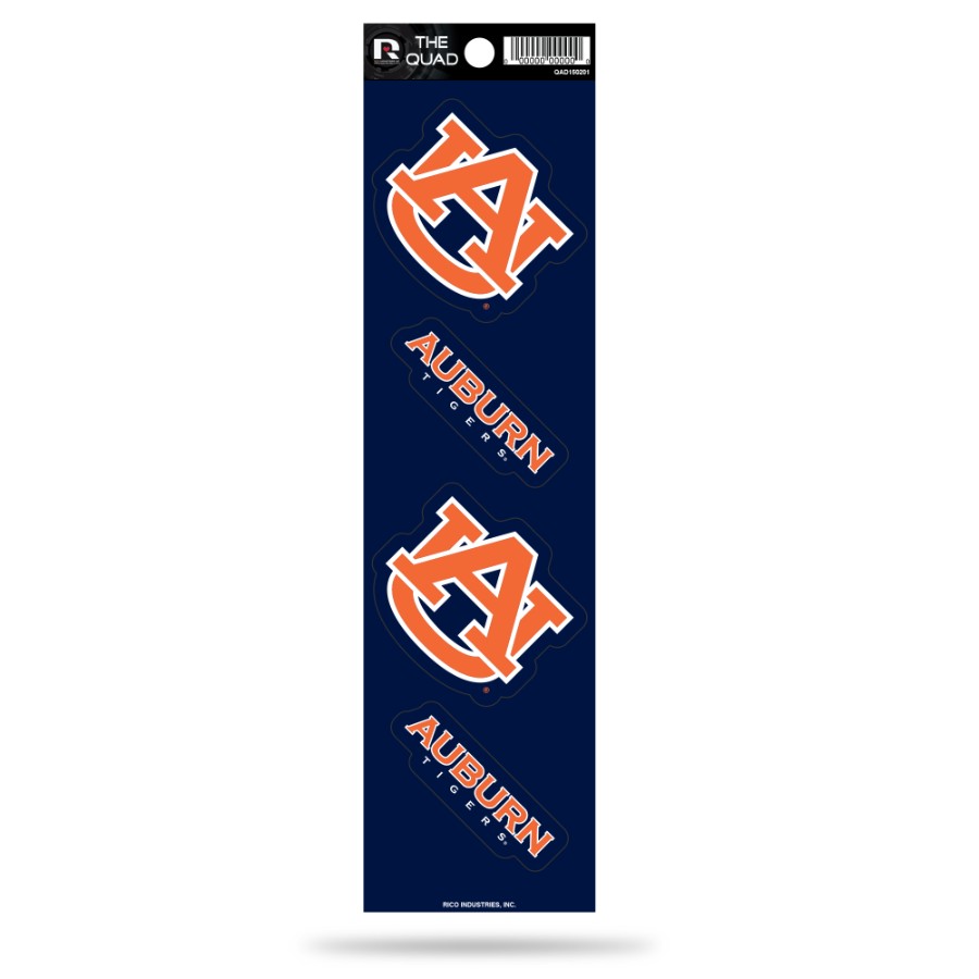 Auburn University Tigers - Set Of 4 Quad Sticker Sheet at Sticker Shoppe