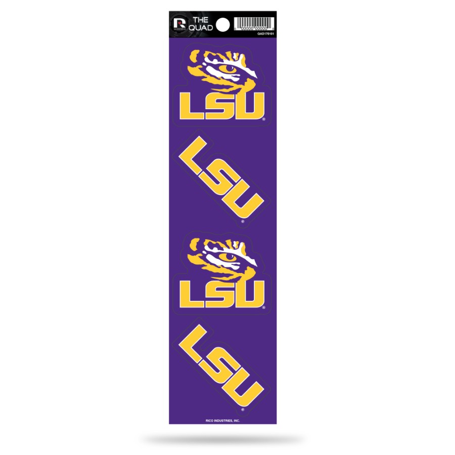 Louisiana State University LSU Tigers - Set Of 4 Quad Sticker Sheet at ...