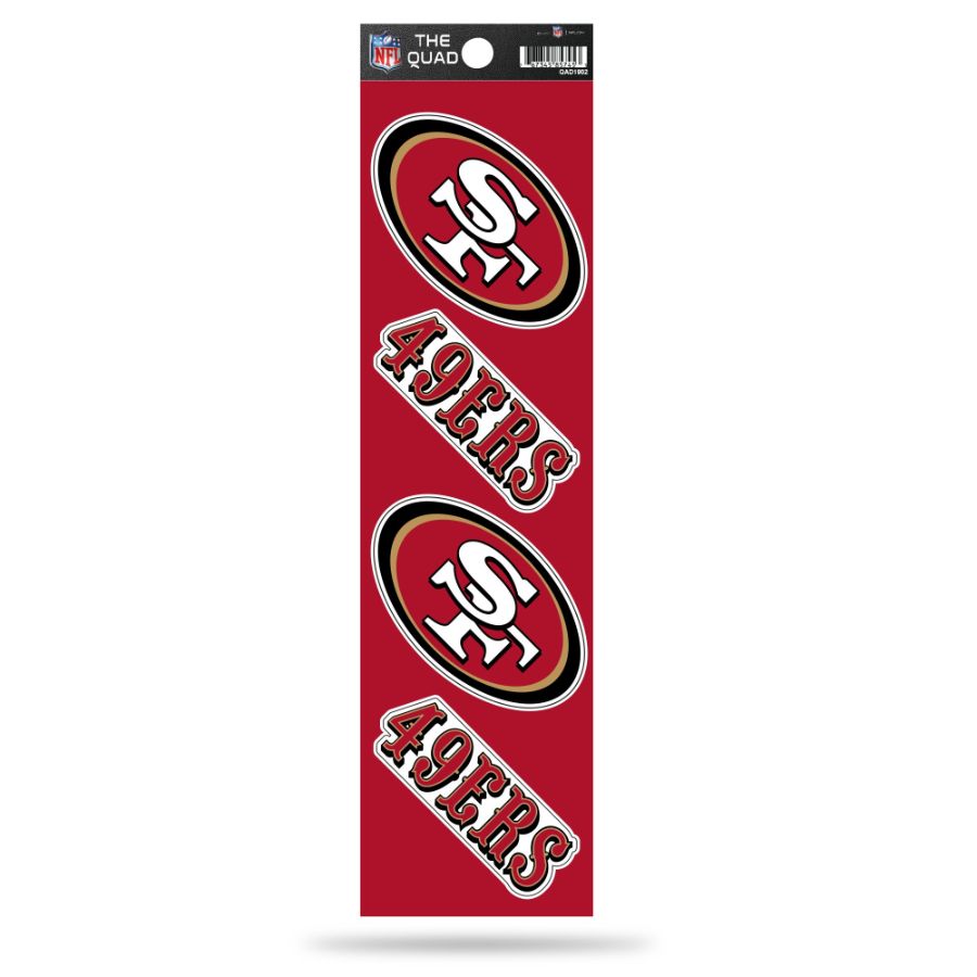 San Francisco 49ers 2020 Logo - Set Of 4 Quad Sticker Sheet at Sticker ...