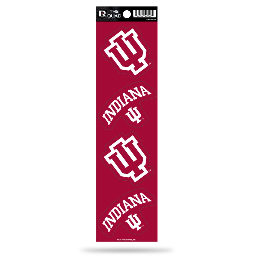 Indiana University Hoosiers - Set Of 4 Quad Sticker Sheet at Sticker Shoppe
