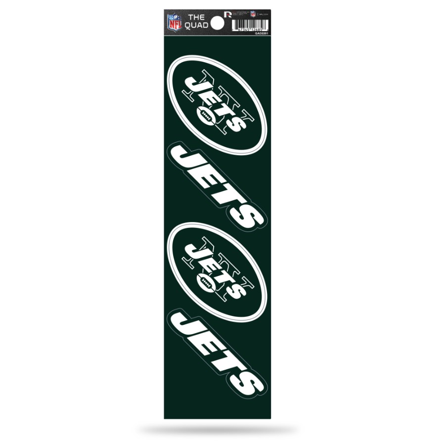 New York Jets 1998-2018 Logo - Set Of 4 Quad Sticker Sheet at Sticker ...