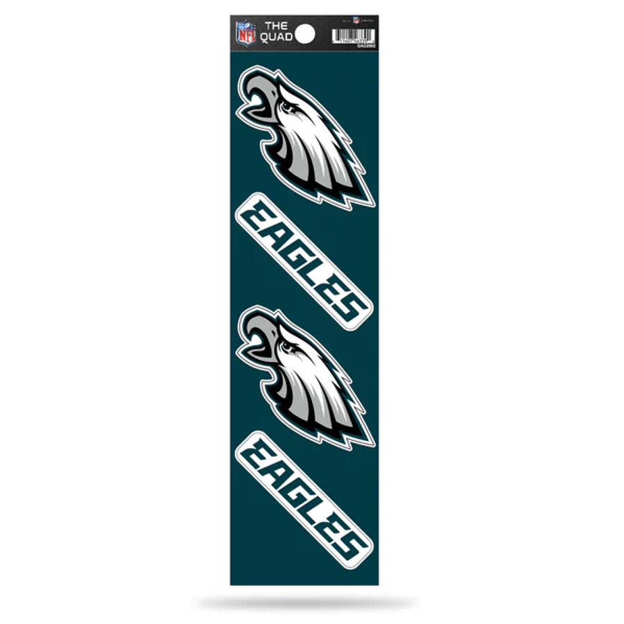 Philadelphia Eagles - Set Of 4 Quad Sticker Sheet at Sticker Shoppe