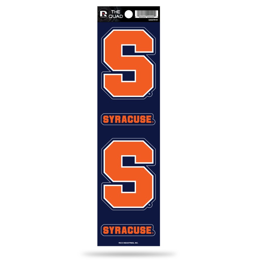 Syracuse University Orange - Set Of 4 Quad Sticker Sheet at Sticker Shoppe
