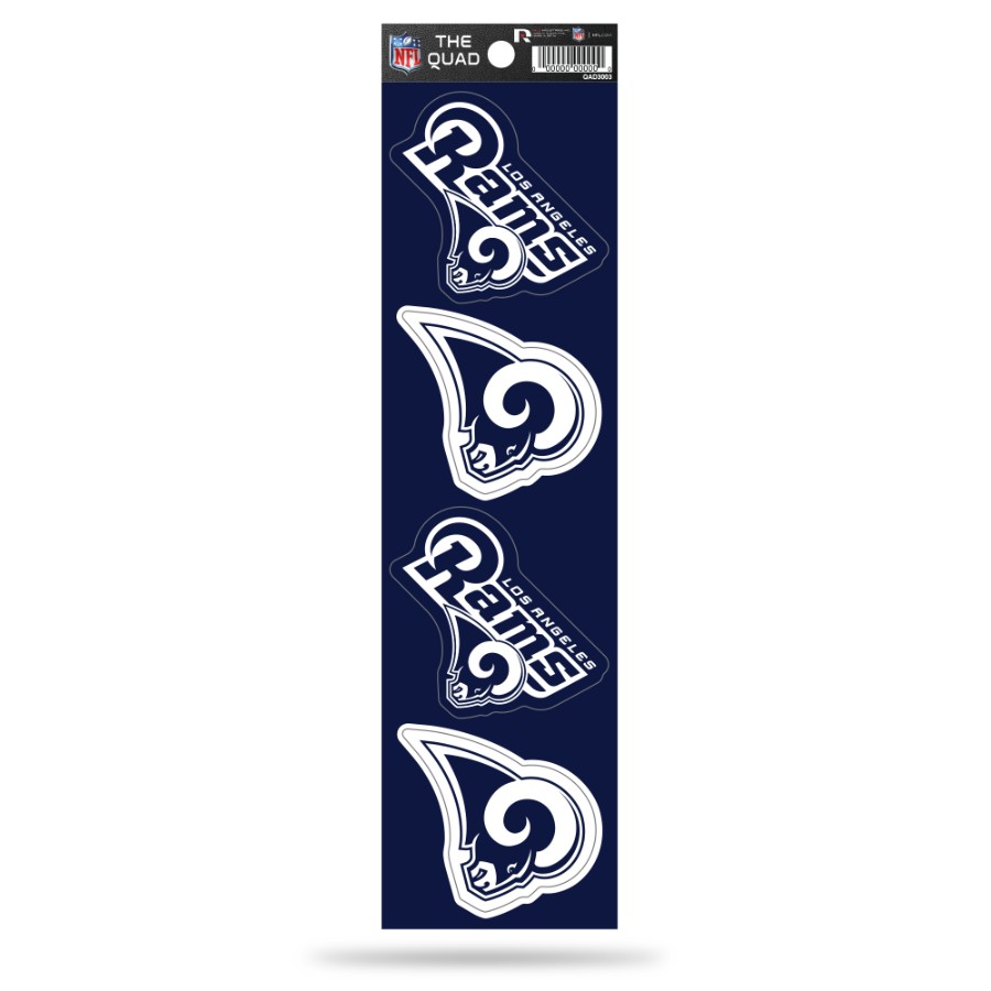 Los Angeles Rams - Set Of 4 Quad Sticker Sheet at Sticker Shoppe
