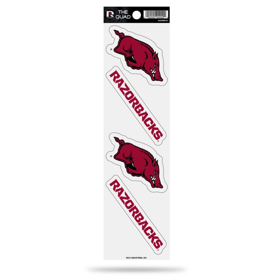 University Of Arkansas Razorbacks - Set Of 4 Quad Sticker Sheet at ...