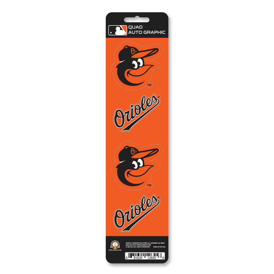 Baltimore Orioles - Set Of 4 Quad Sticker Sheet at Sticker Shoppe