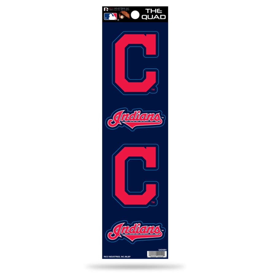 Cleveland Indians - Set Of 4 Quad Sticker Sheet at Sticker Shoppe