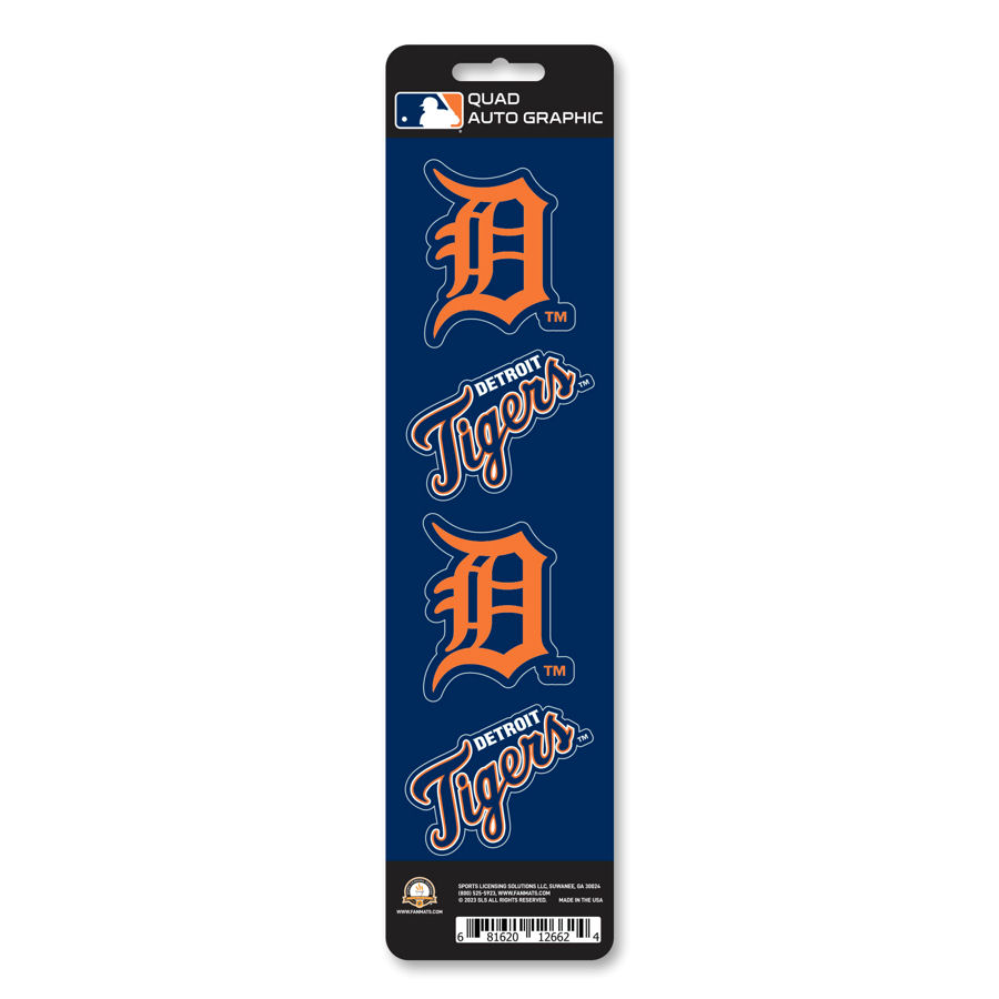 Detroit Tigers - Set Of 4 Quad Sticker Sheet at Sticker Shoppe