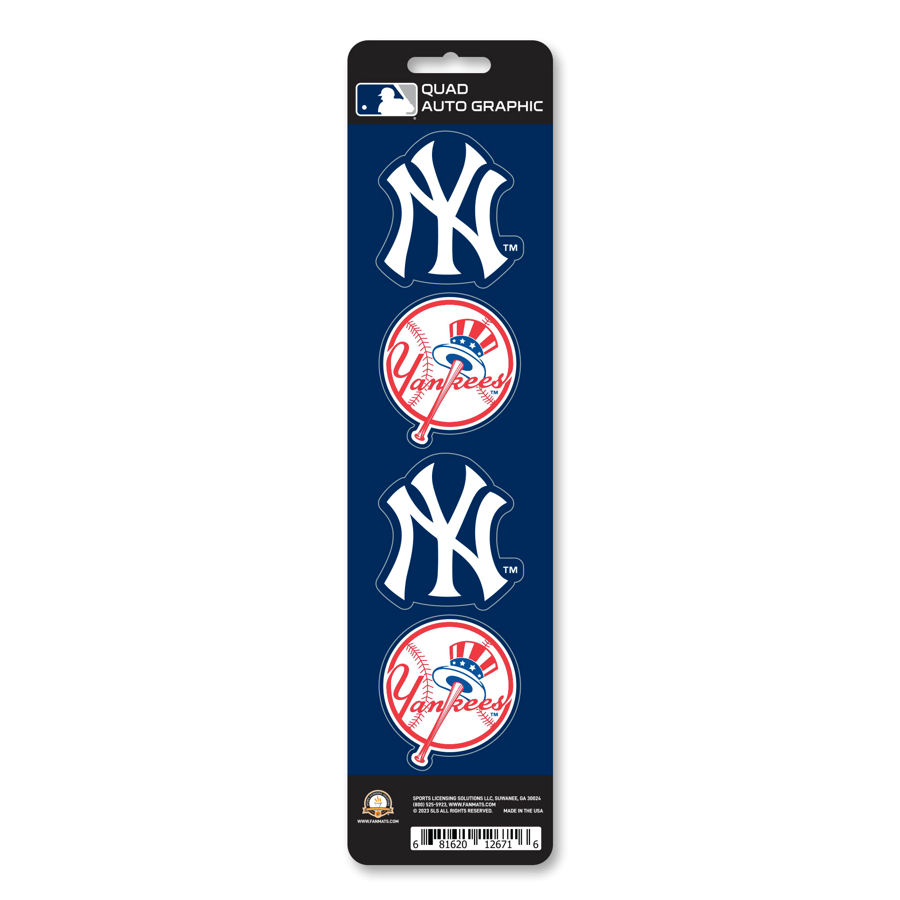 New York Yankees - Set Of 4 Quad Sticker Sheet at Sticker Shoppe