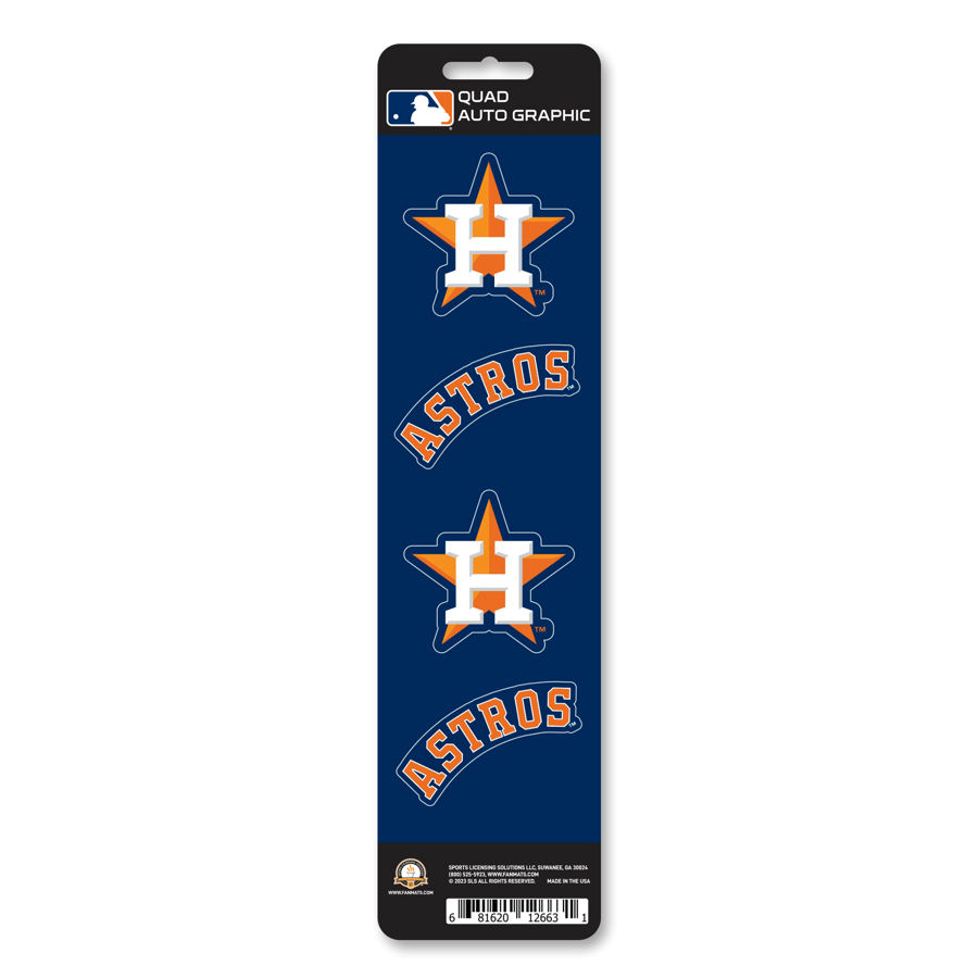Houston Astros - Set Of 4 Quad Sticker Sheet at Sticker Shoppe