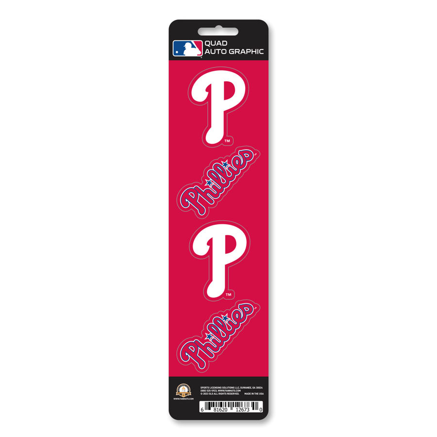 Philadelphia Phillies - Set Of 4 Quad Sticker Sheet at Sticker Shoppe
