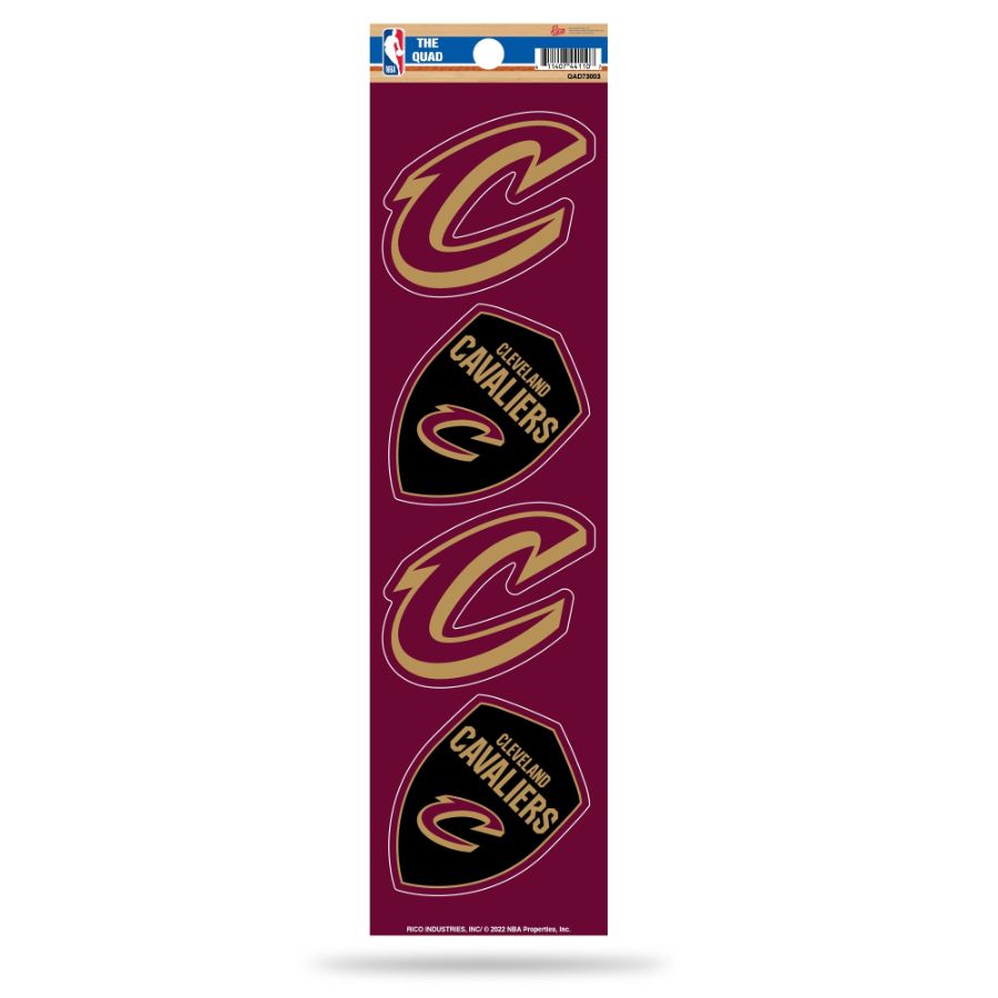 Cleveland Cavaliers 2022 Logo - Set Of 4 Quad Sticker Sheet at Sticker ...