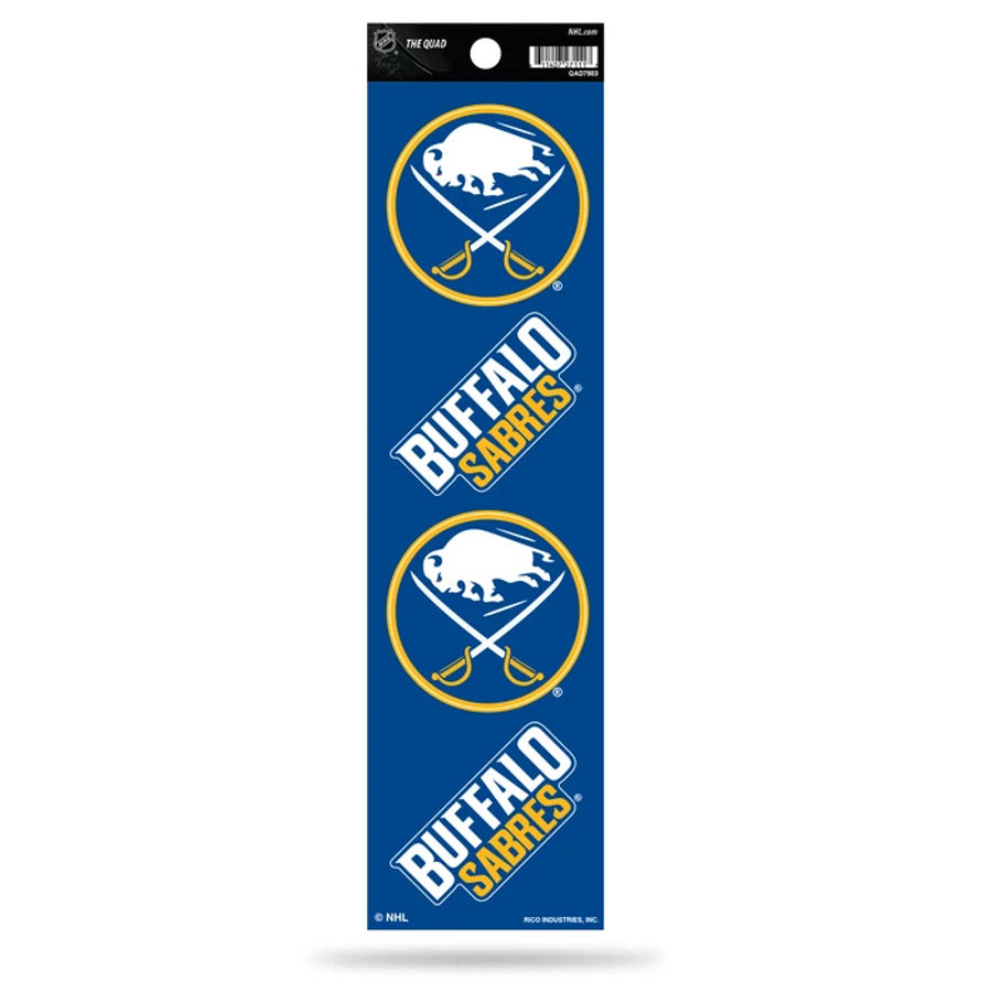 Buffalo Sabres 2020 Logo - Set Of 4 Quad Sticker Sheet at Sticker Shoppe