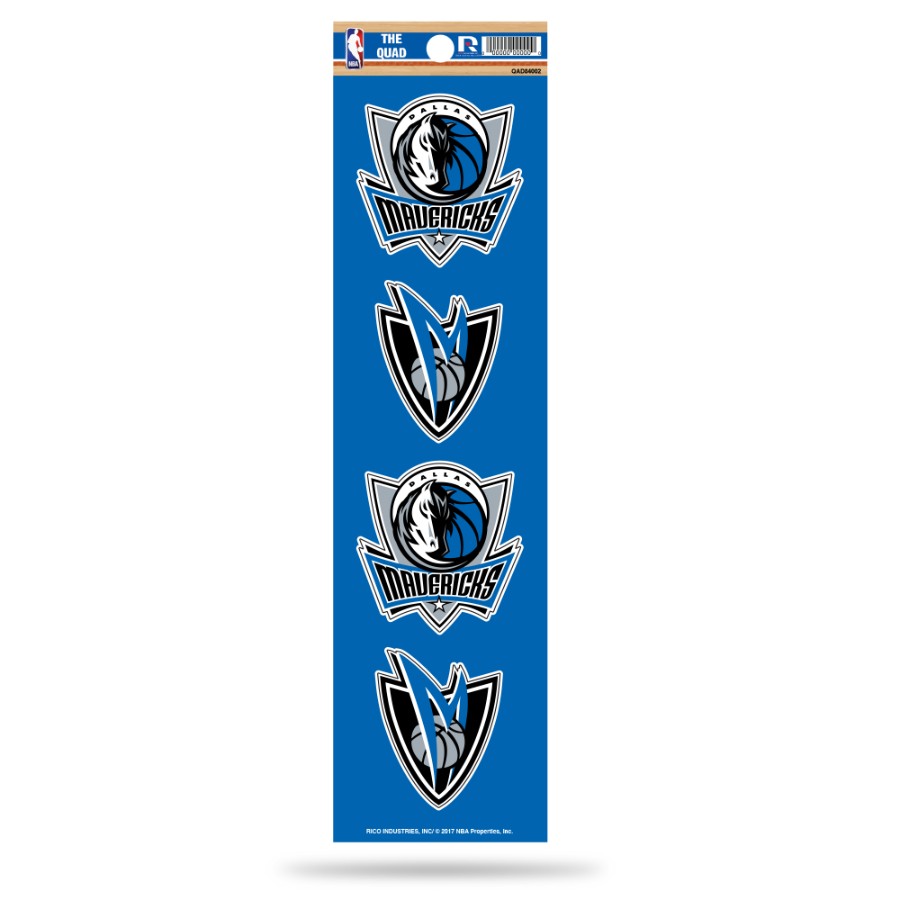 Dallas Mavericks - Set Of 4 Quad Sticker Sheet at Sticker Shoppe
