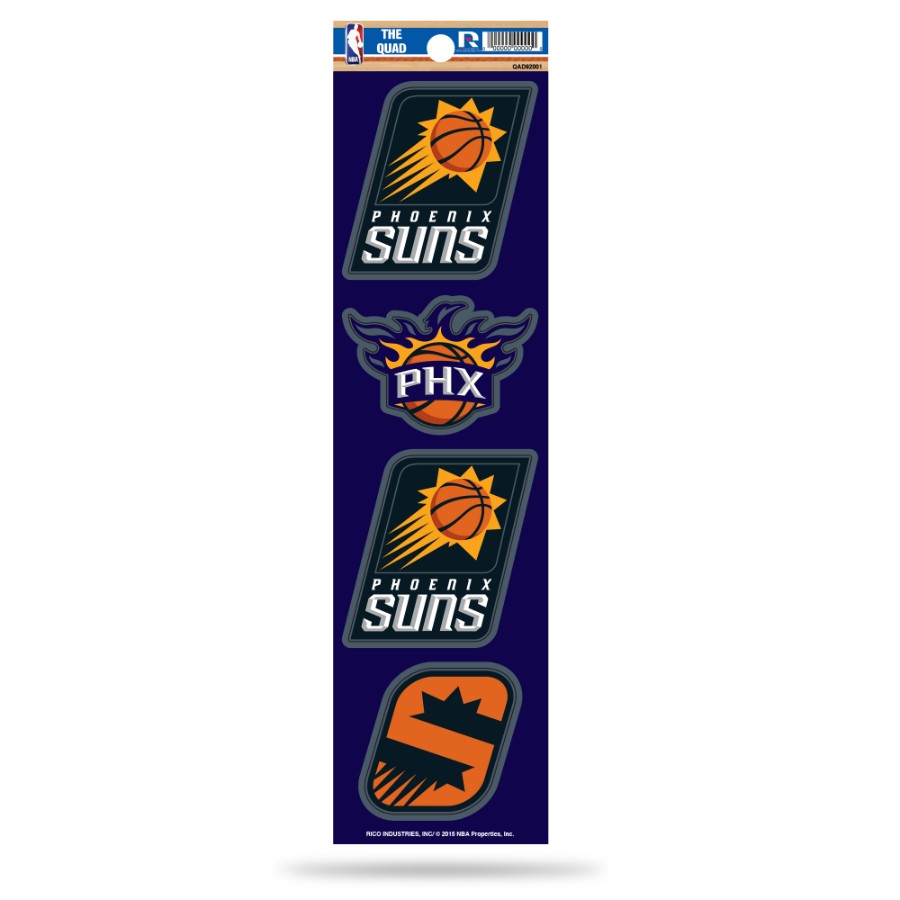 Phoenix Suns - Set Of 4 Quad Sticker Sheet at Sticker Shoppe