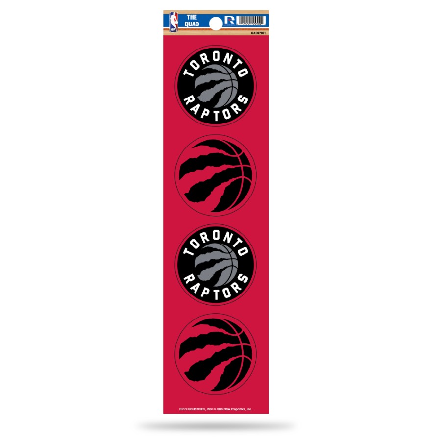 Toronto Raptors - Set Of 4 Quad Sticker Sheet at Sticker Shoppe