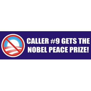 Wins Nobel Peace Prize - Bumper Sticker at Sticker Shoppe
