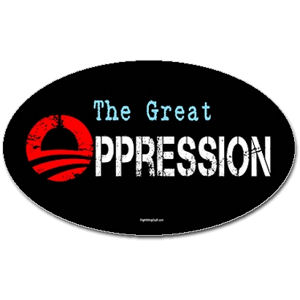 The Great Oppression - Oval Sticker at Sticker Shoppe