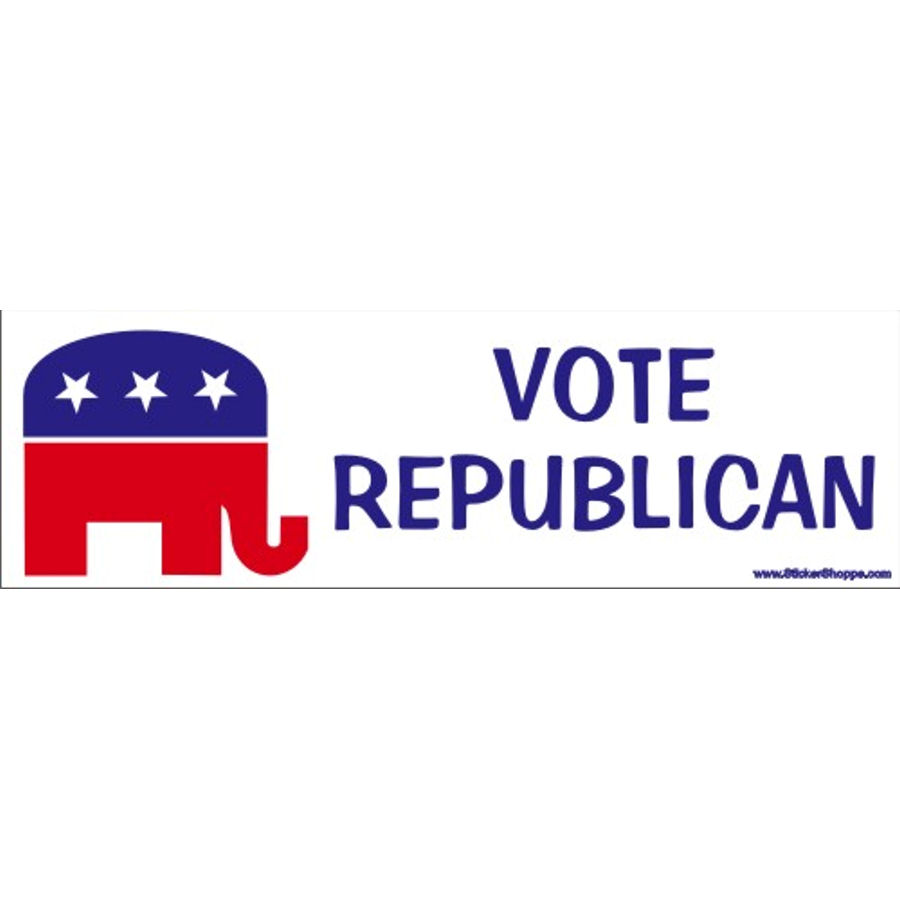 Vote Republican - Bumper Sticker at Sticker Shoppe
