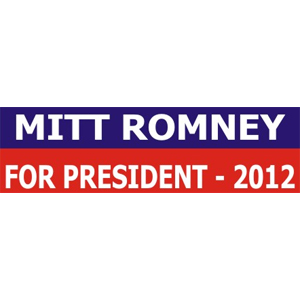 Mitt Romney For President - Bumper Sticker at Sticker Shoppe