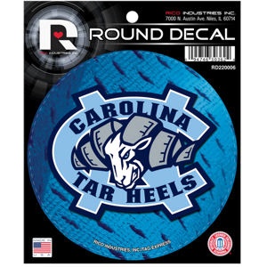 University Of North Carolina Tar Heels - Round Sticker at Sticker Shoppe