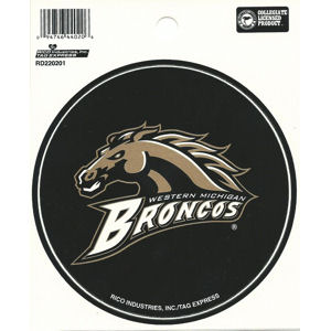 Western Michigan University Broncos - Round Sticker at Sticker Shoppe