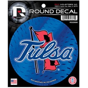 University Of Tulsa Golden Hurricane - Round Sticker at Sticker Shoppe