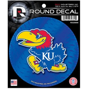 University Of Kansas Jayhawks - Round Sticker at Sticker Shoppe