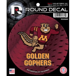 University Of Minnesota Golden Gophers - Round Sticker at Sticker Shoppe