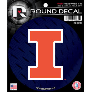 University Of Illinois Fighting Illini - Round Sticker at Sticker Shoppe